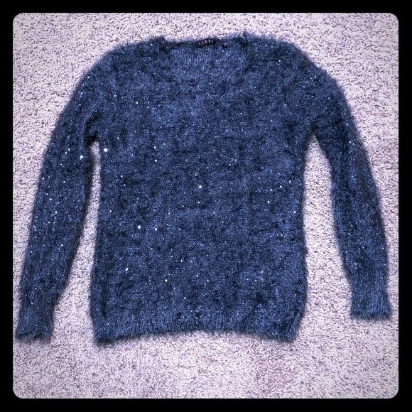 Cyrus | Sweaters | Cyrus Gray Mohair Sequenced Cozy Sweater Size S ...